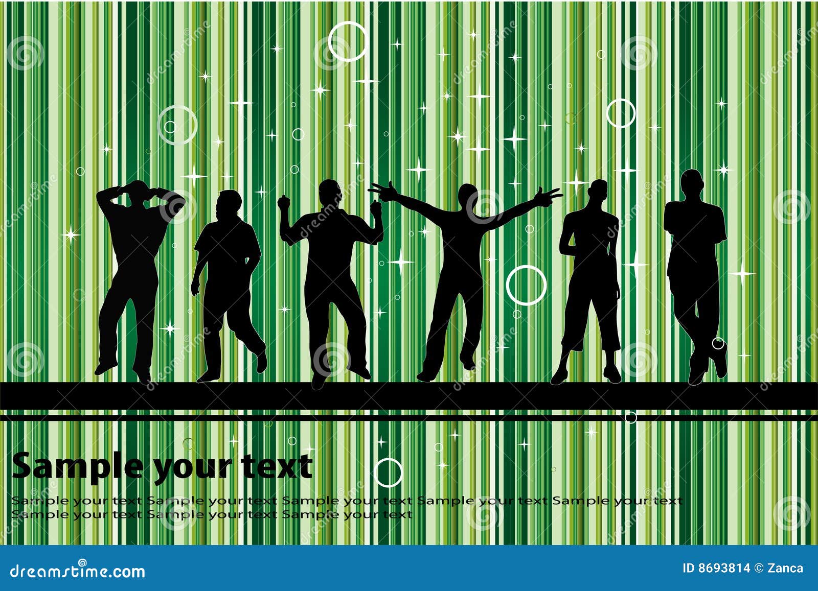 Party with Green Background Stock Vector - Illustration of shine ...