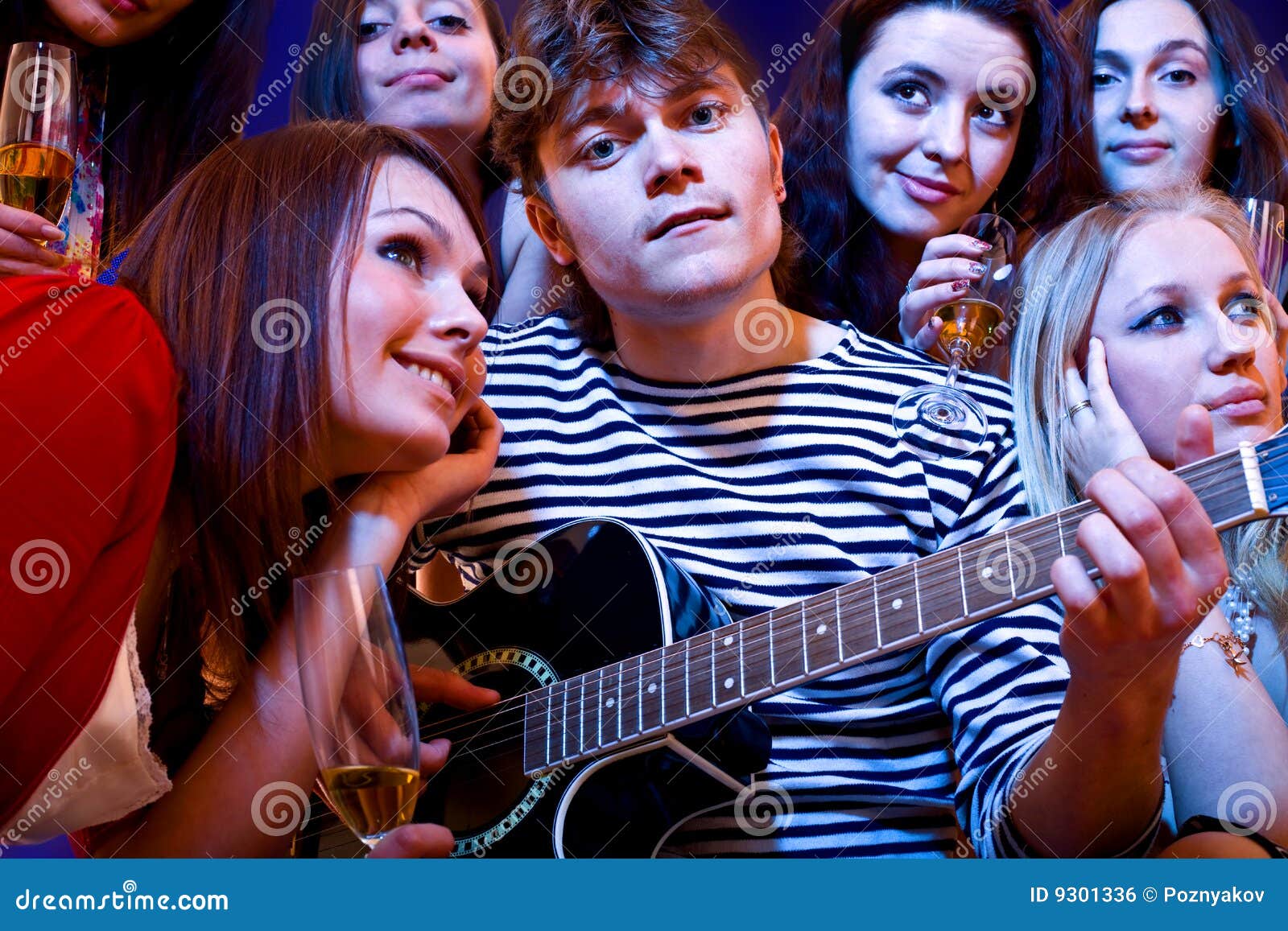 Party of Group Young People. Stock Photo - Image of disco, holiday: 9301336