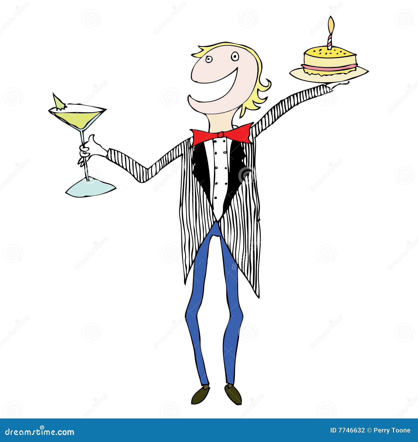 Party Guy Celebrates stock vector. Illustration of celebrates - 7746632