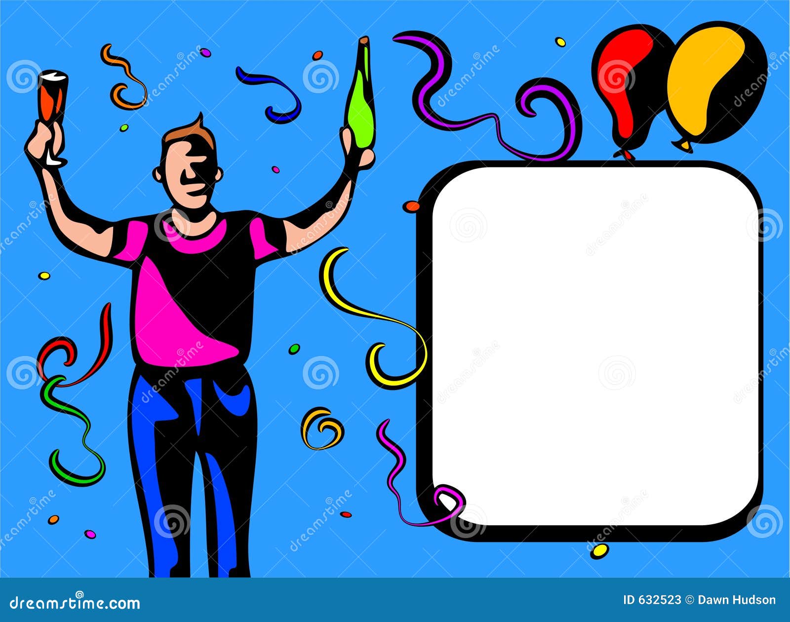Party guy frame stock illustration. Illustration of wine - 632523