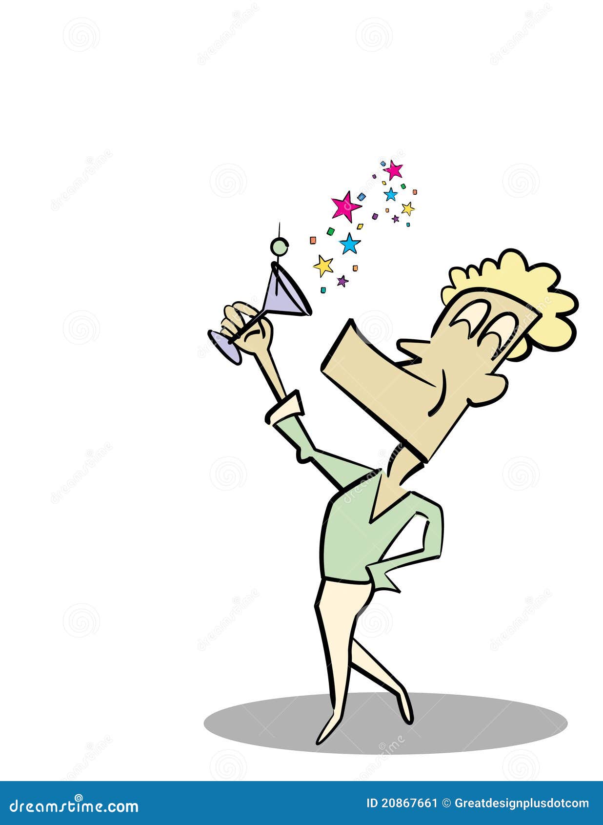 Party Guy! Vector / Clip Art Stock Vector - Illustration of drinking ...