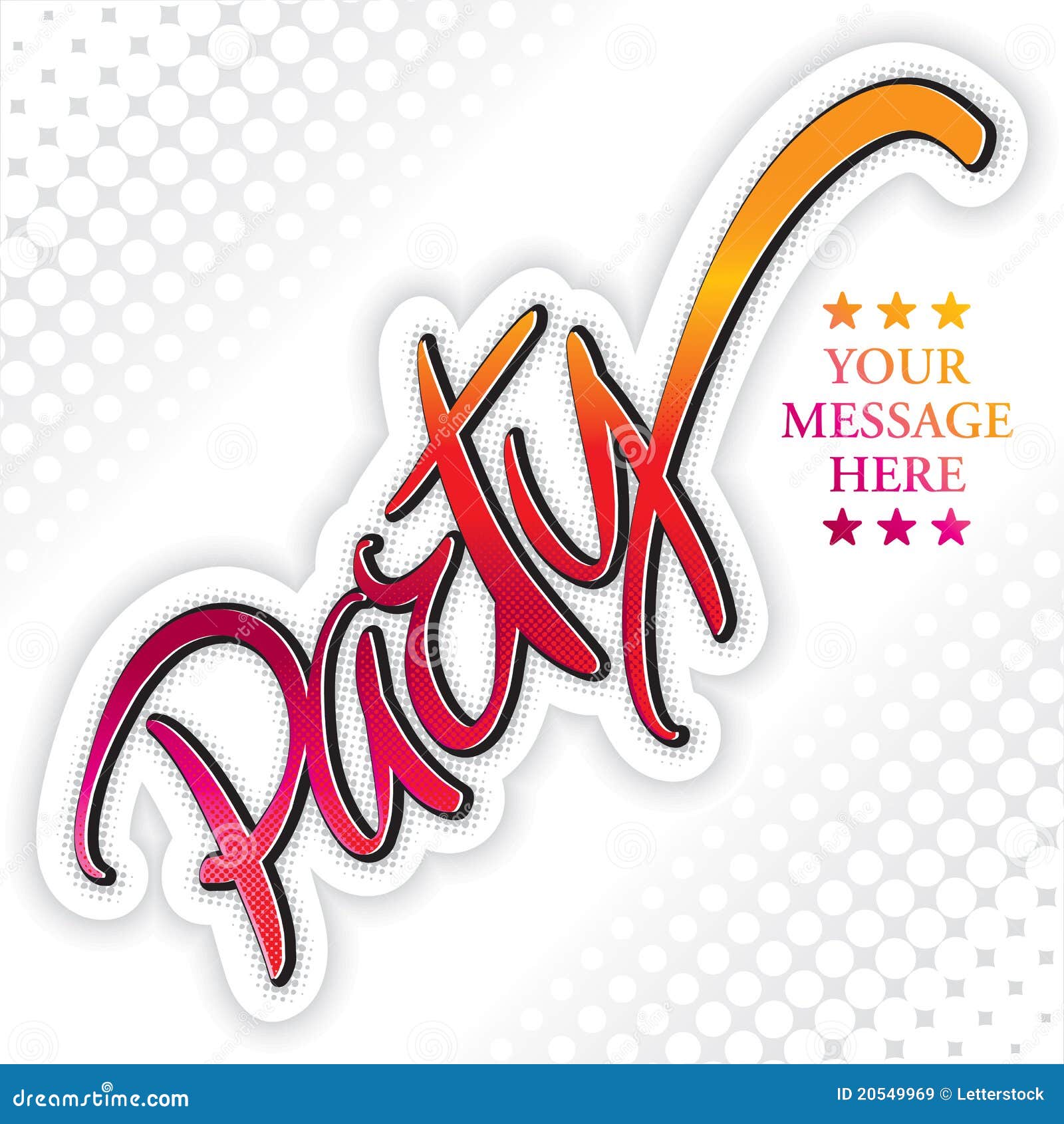 Party Hand Lettering Design (vector) Stock Vector - Illustration of ...