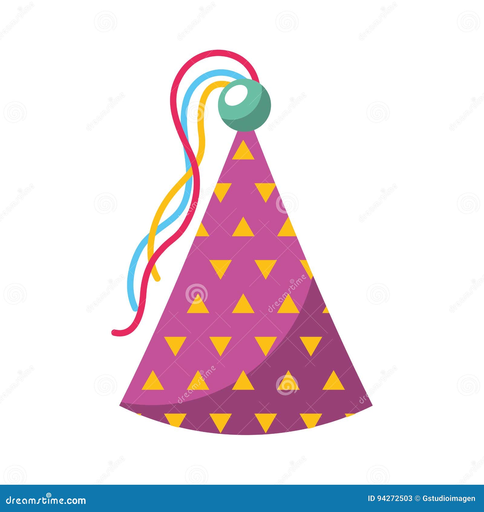 Party hat celebration icon stock vector. Illustration of paper - 94272503