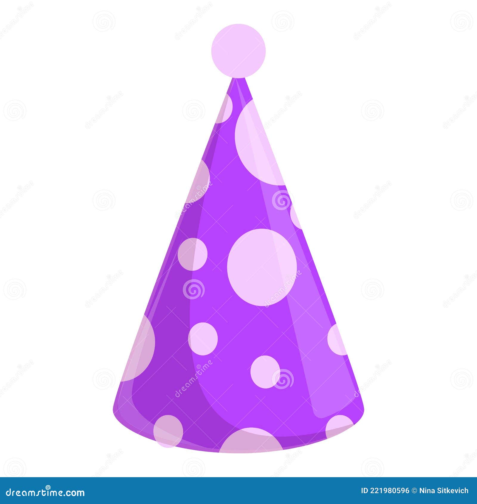 Party Hat Purple Icon, Cartoon Style Stock Vector - Illustration of ...