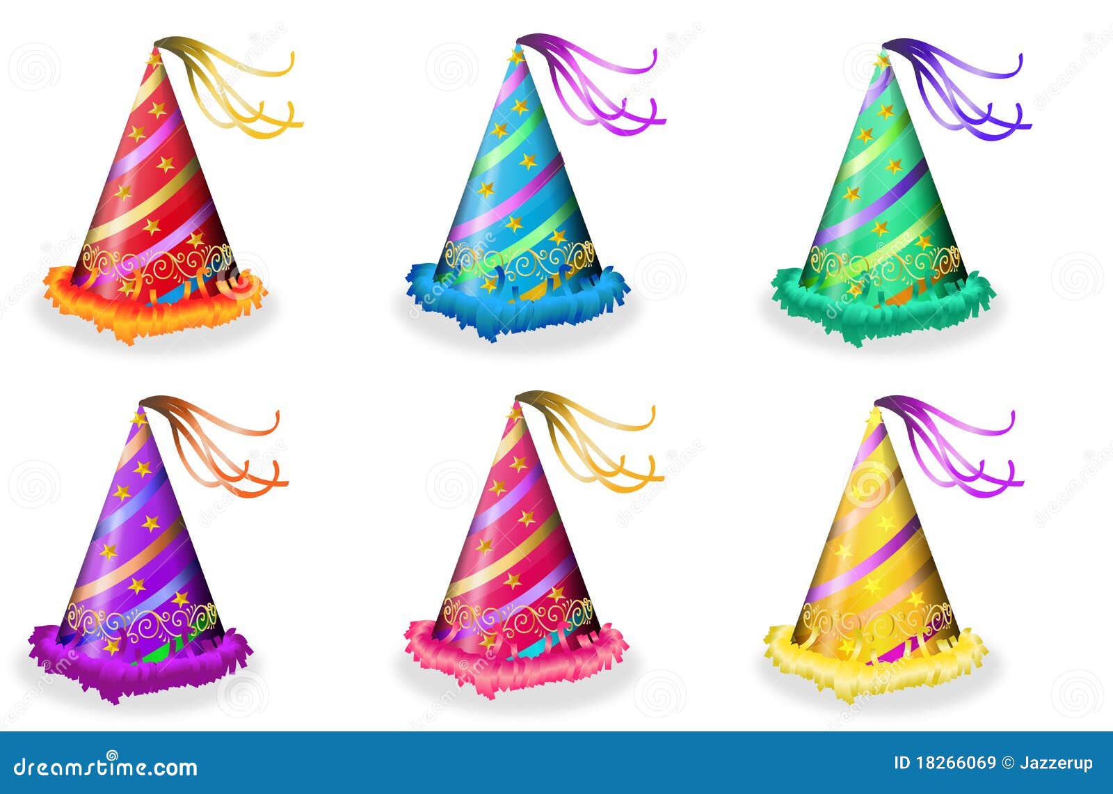 Party Hats stock illustration. Illustration of yellow - 18266069