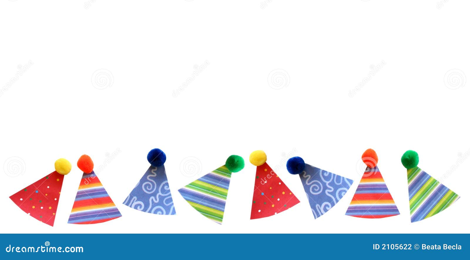 Party hats border stock photo. Image of hats, decoration - 2105622