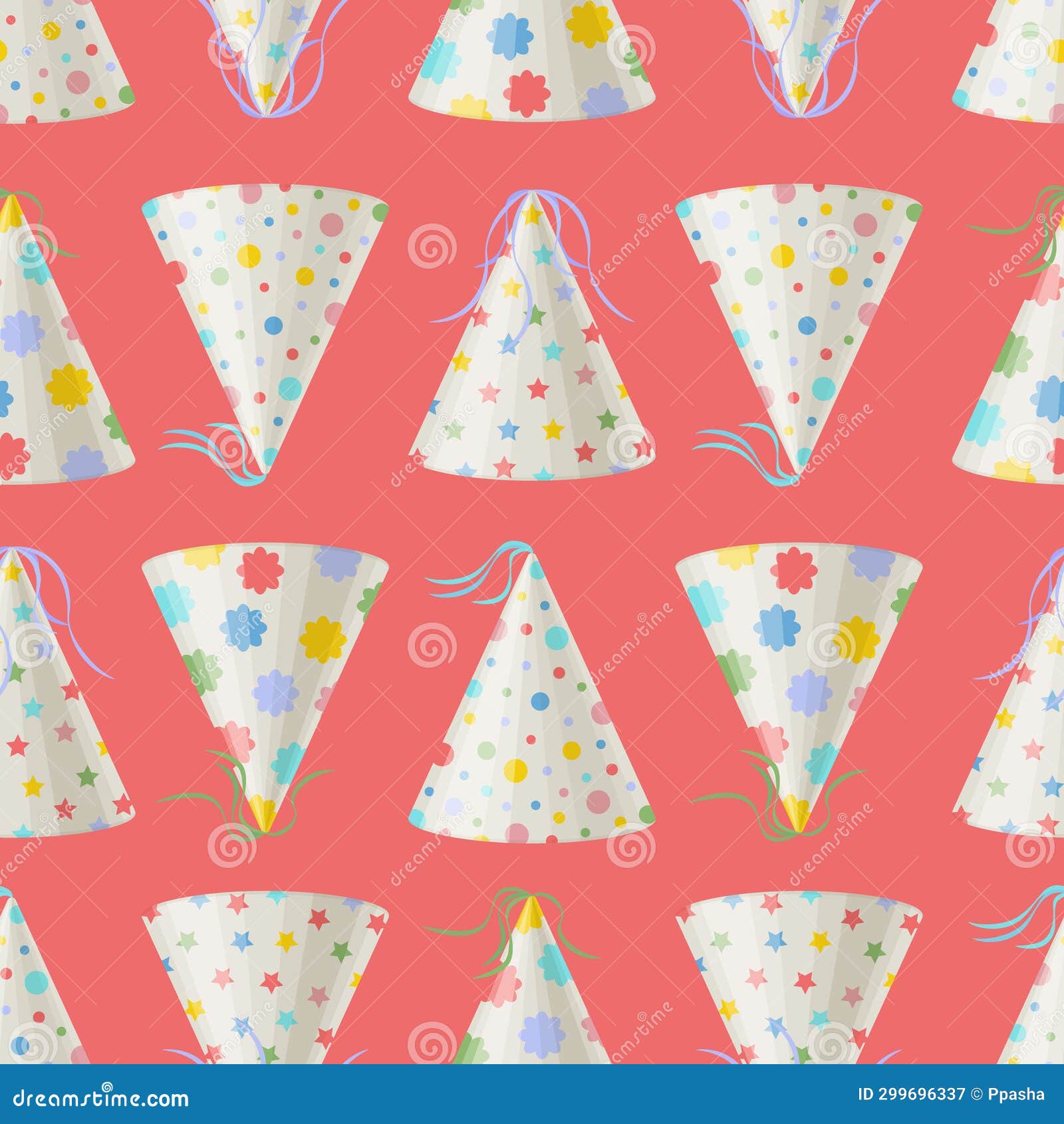 Party Hats are a Pattern. a Festive Pattern. Seamless Pattern Featuring ...