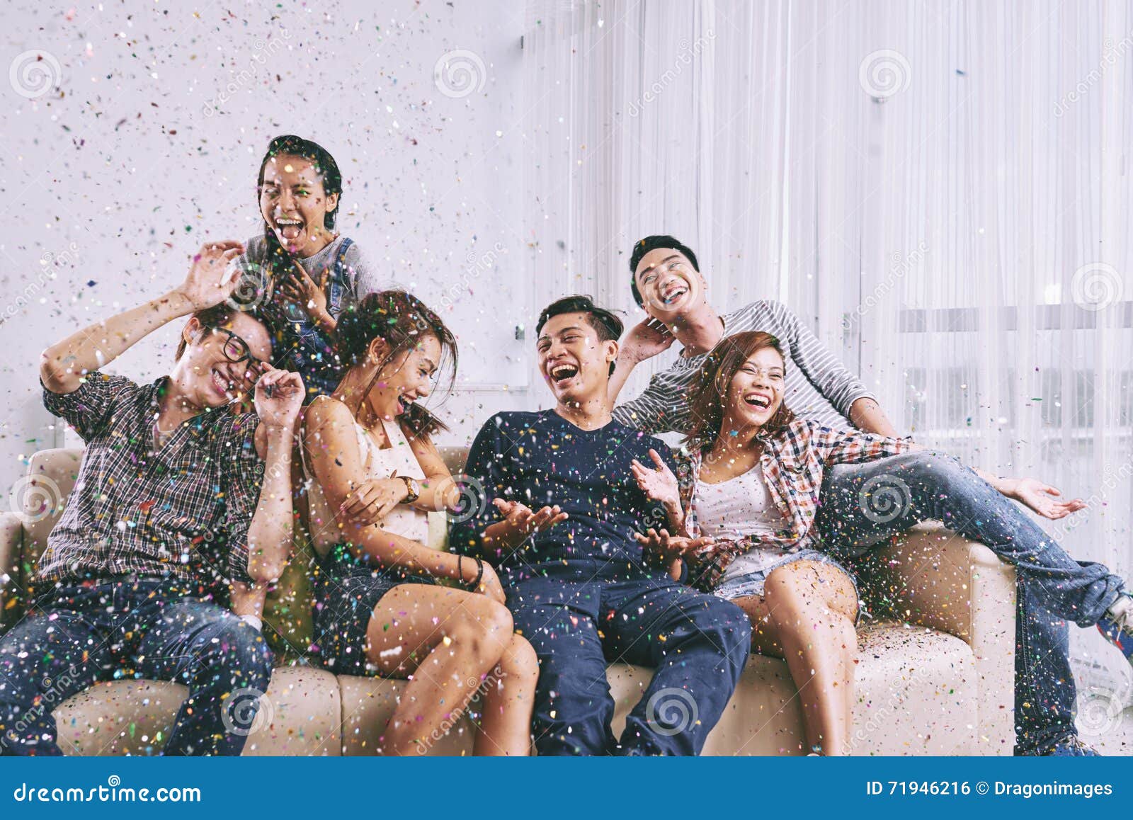 Party at home stock photo. Image of happy, excited, home - 71946216