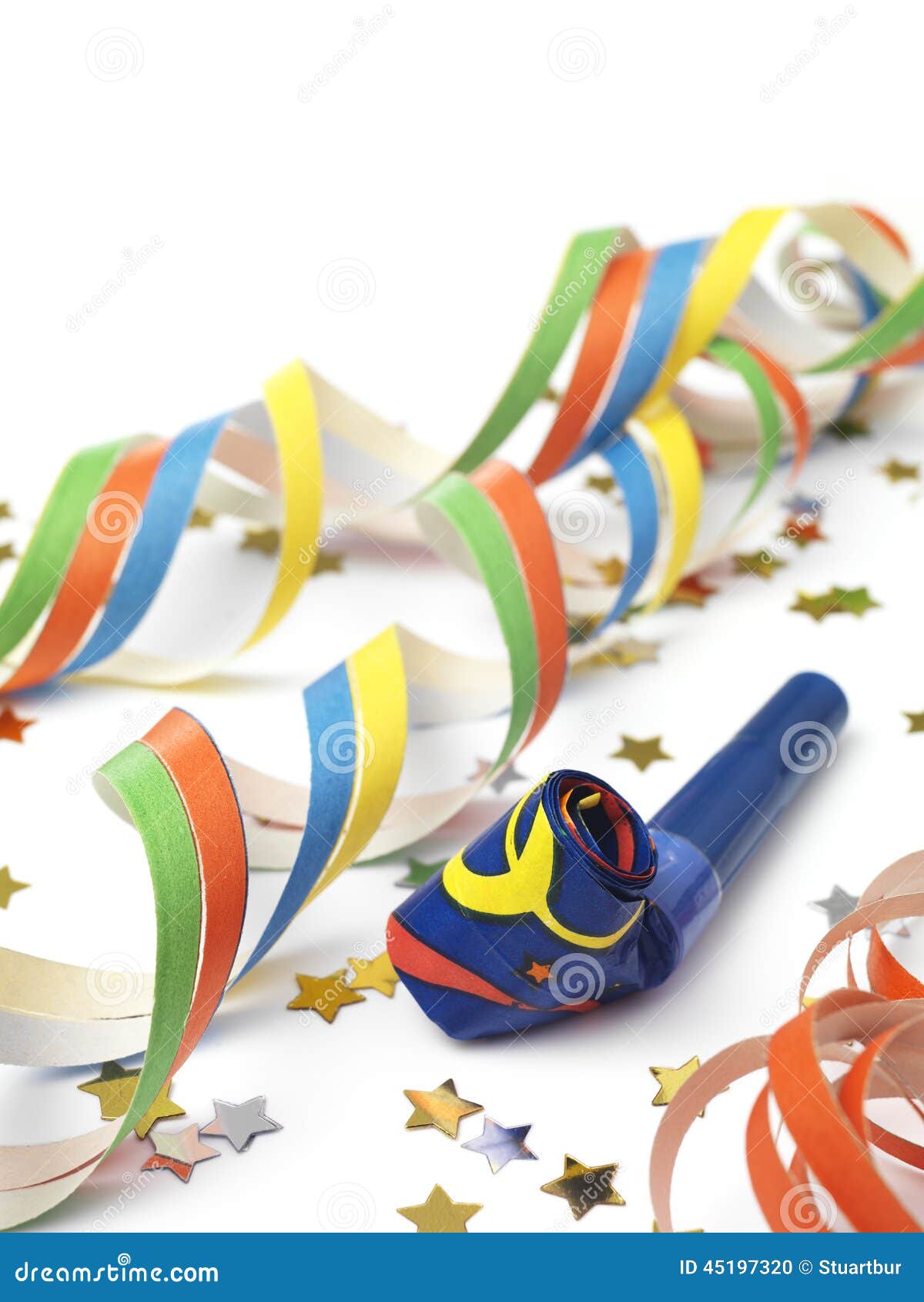 Party Horn Blower stock photo. Image of foreground, confetti - 45197320