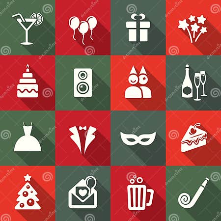 Party icon set stock vector. Illustration of collection - 43450482