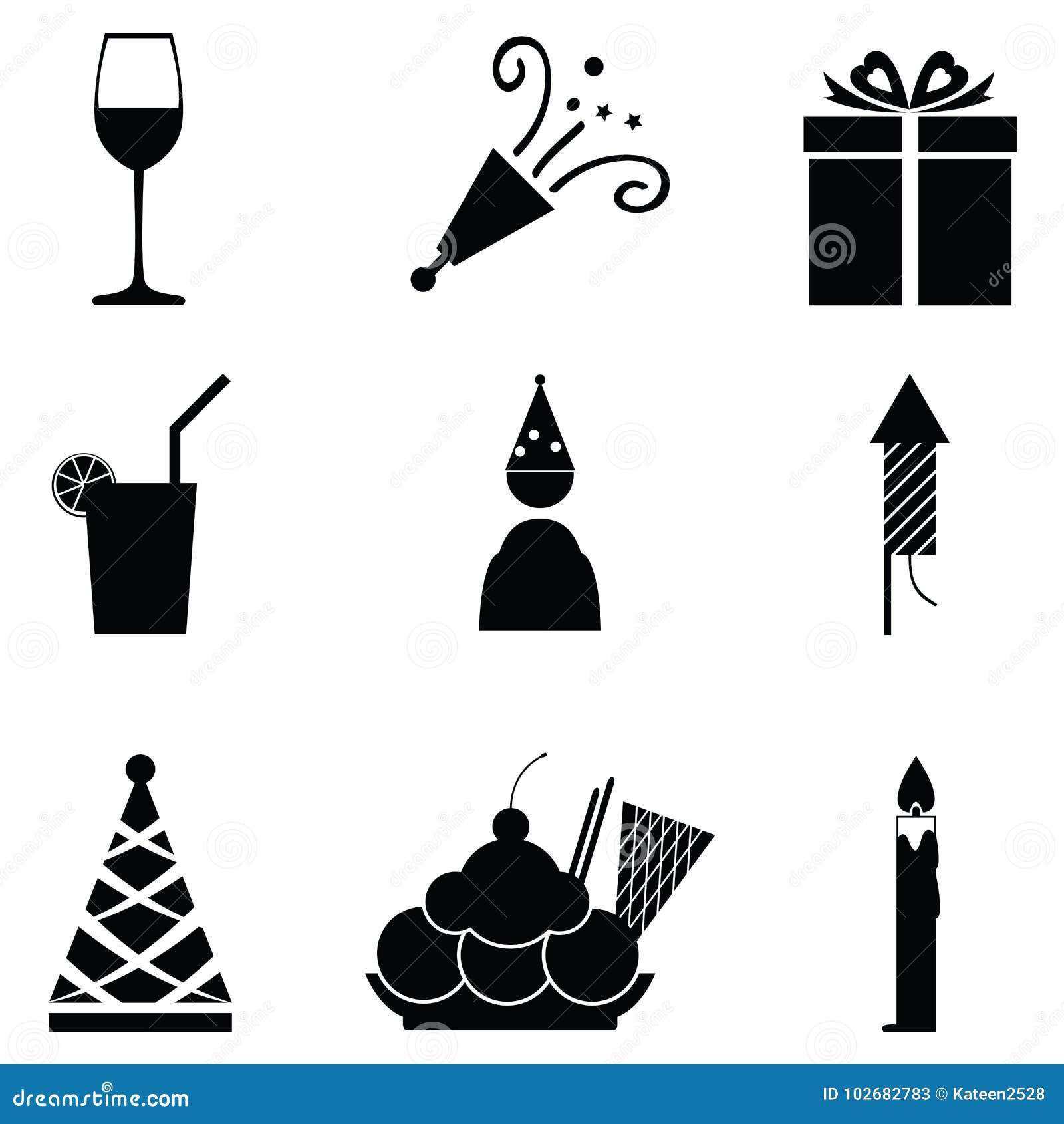Party icon set stock illustration. Illustration of party - 102682783