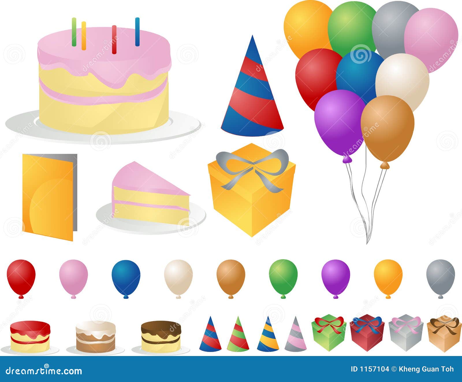 Party icons stock vector. Illustration of purple, balloons - 1157104