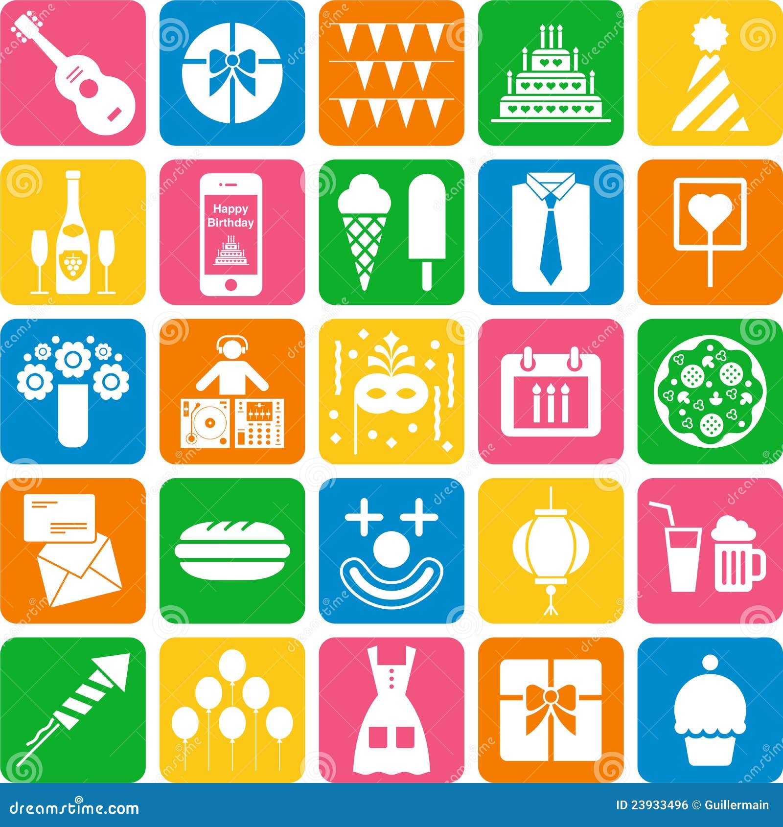 Party icons stock vector. Illustration of clothing, icons - 23933496