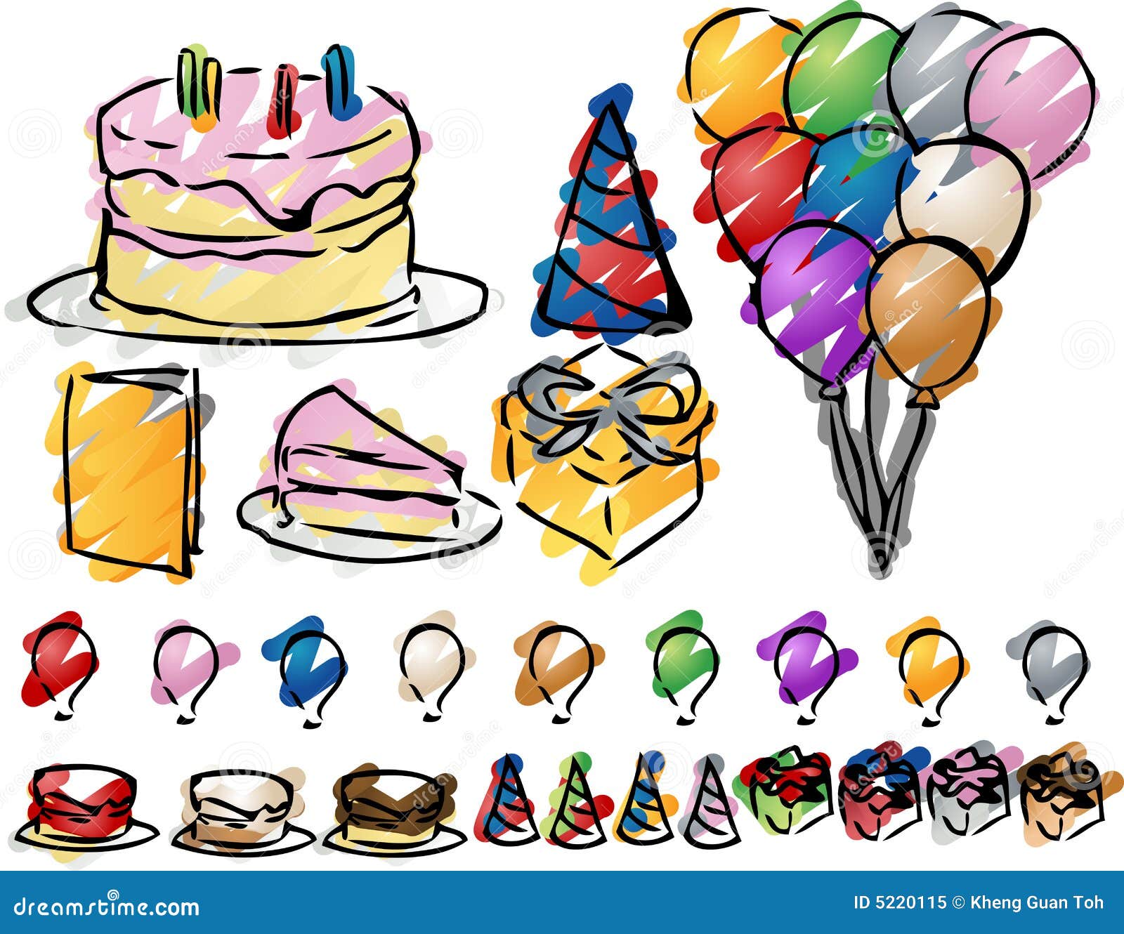 Party icons stock vector. Illustration of isometric, customizable - 5220115