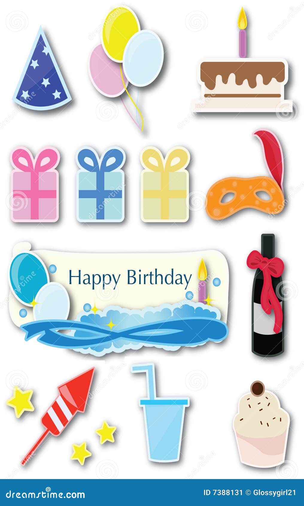 Party Icons stock illustration. Illustration of bubbles - 7388131