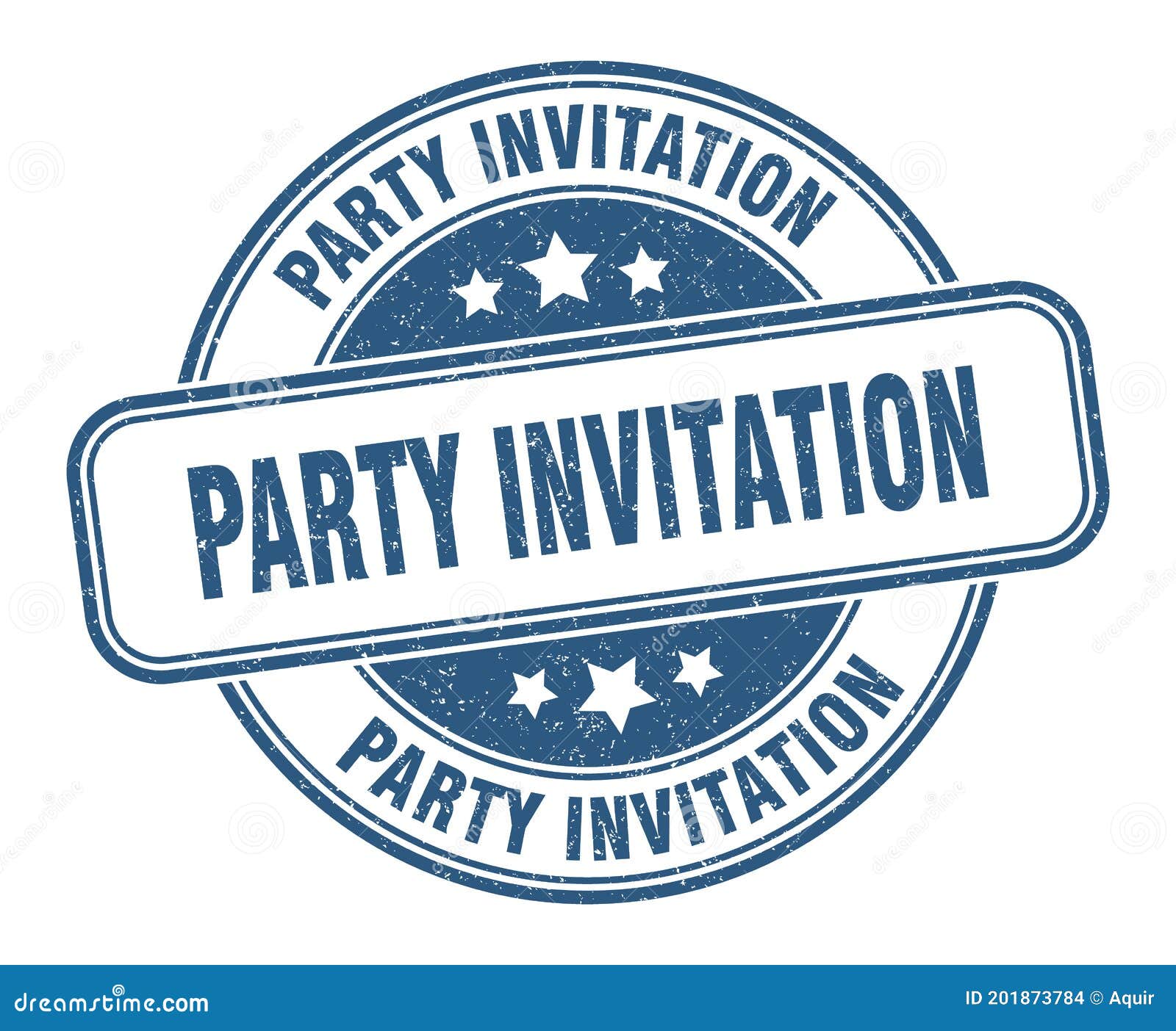 Party Invitation Stamp. Party Invitation Label. Round Grunge Sign Stock ...