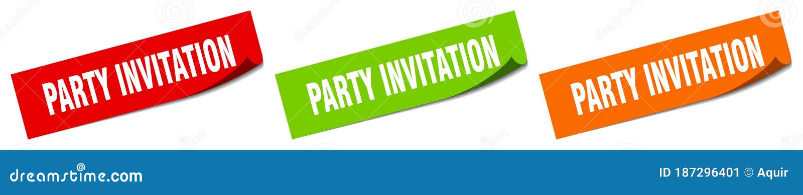 Party Invitation Sticker. Party Invitation Square Isolated Sign Stock ...