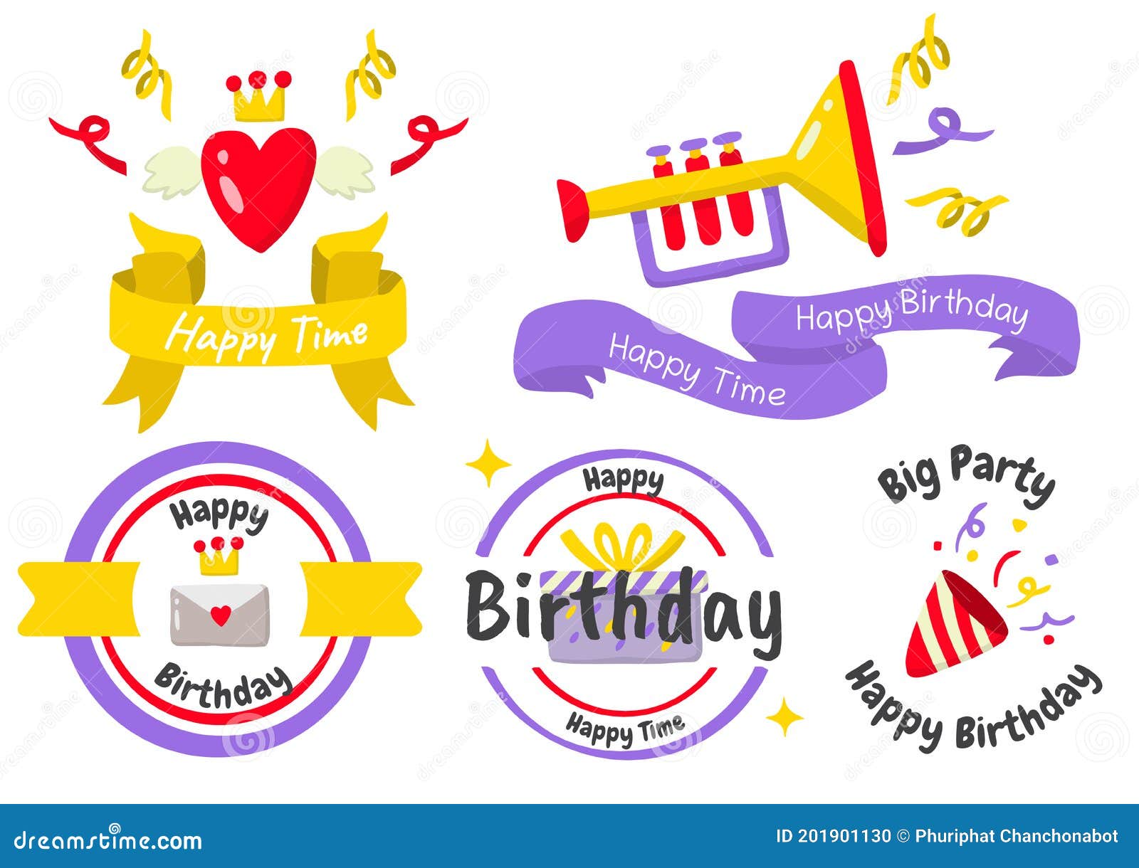 Party Label Vector Logo for Banner Stock Vector - Illustration of style ...