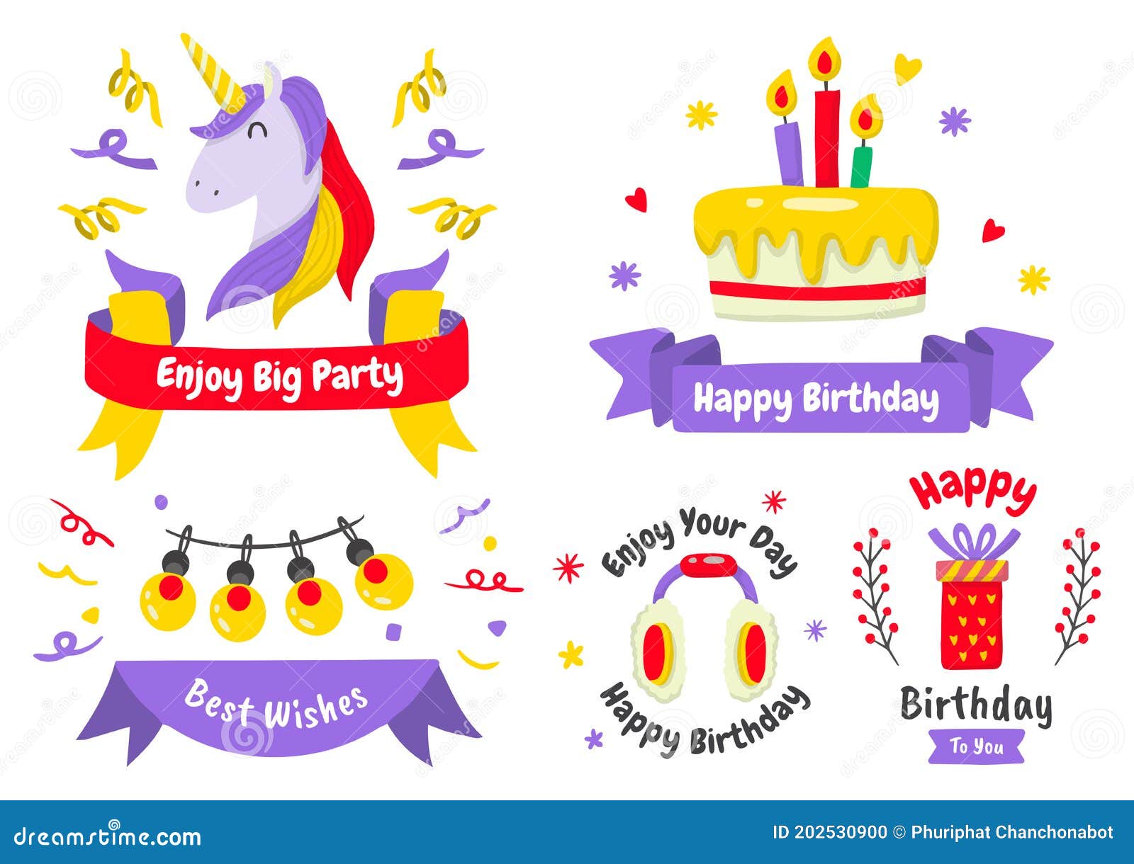 Party Label Vector Logo for Banner Stock Vector - Illustration of party ...
