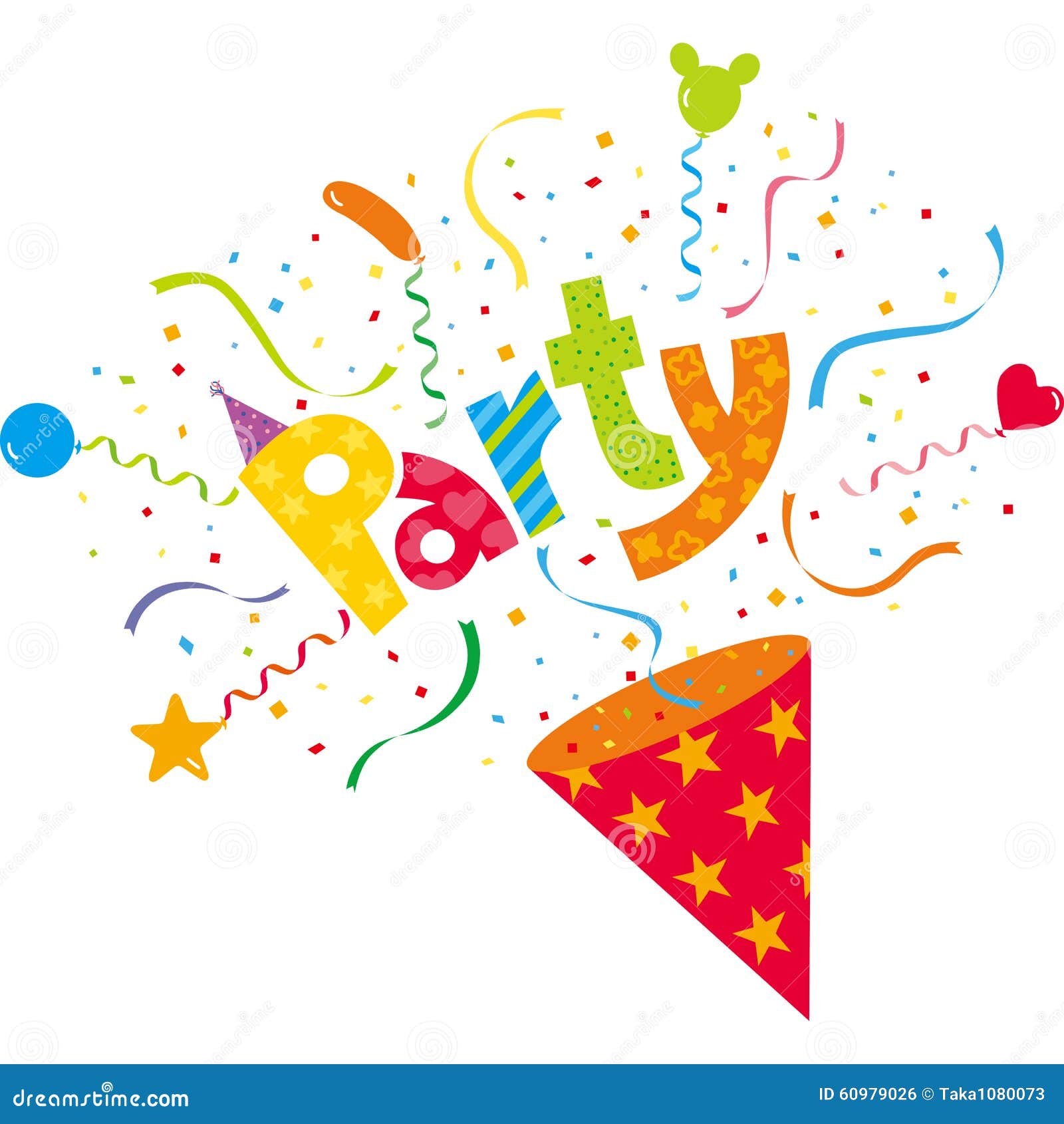 Party letter stock vector. Illustration of looks, style - 60979026