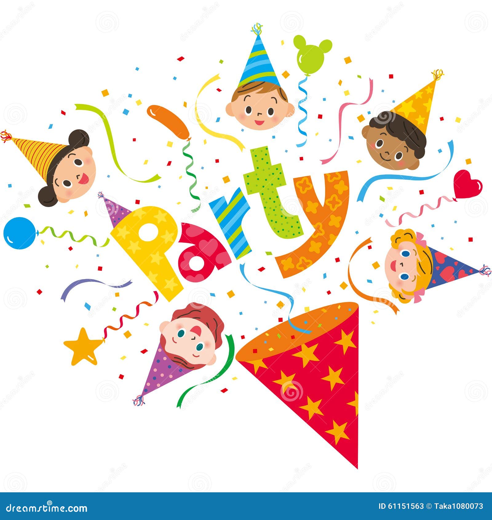 Party letter stock vector. Illustration of pleasant, colorful - 61151563