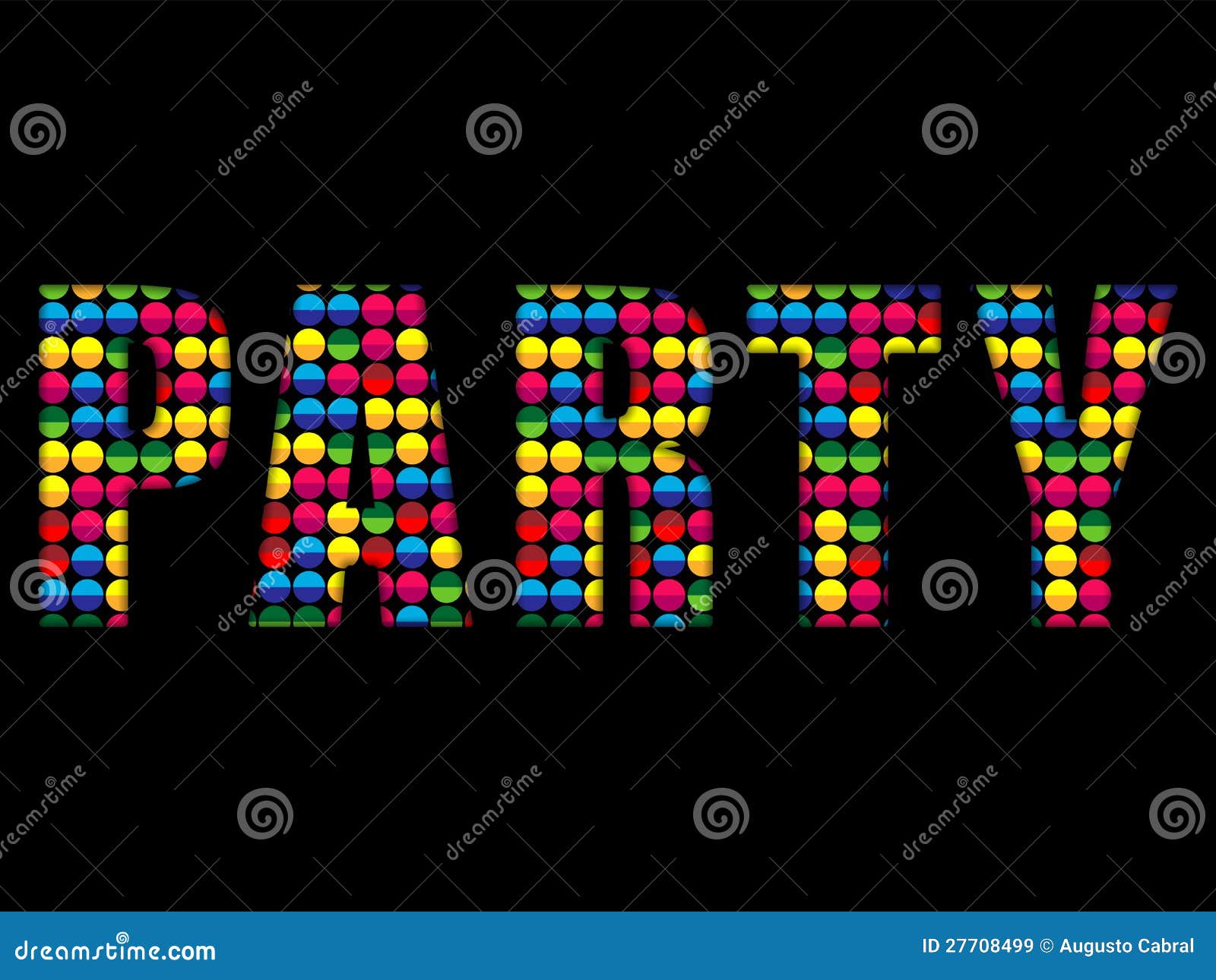 Party Letters Music Disco Colorful Alphabet Stock Vector - Illustration ...