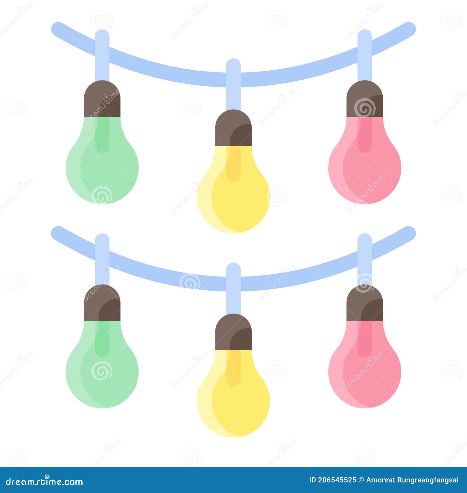 Party Light Bulbs Icon, Birthday Party Related Vector Illustration ...