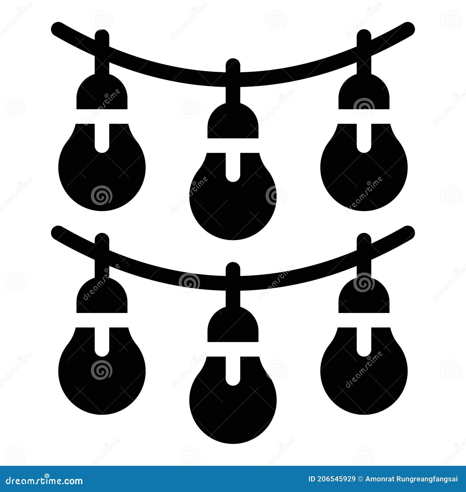 Party Light Bulbs Icon, Birthday Party Related Vector Illustration ...