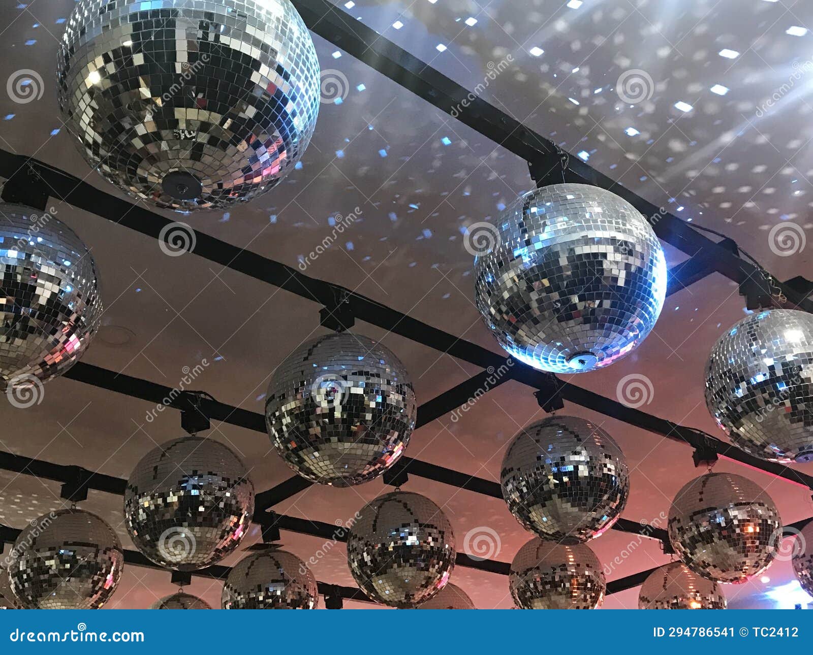 Party Lights on the Ceiling. Strobe Lights Stock Image - Image of ...