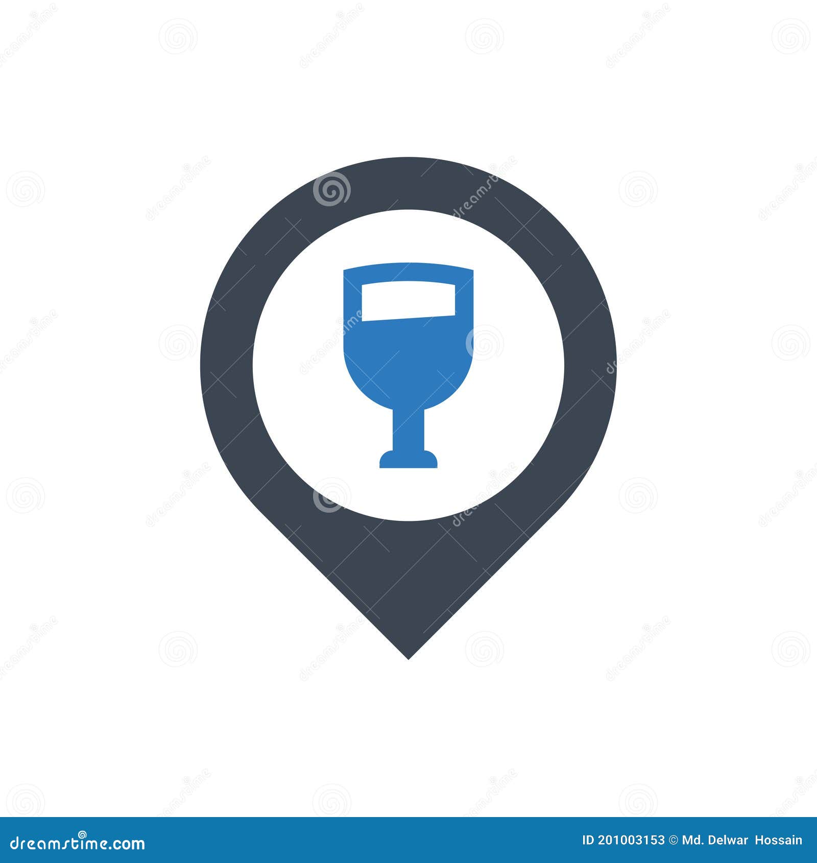 Party Location Icon. Simple Vector Graphics Stock Vector - Illustration ...