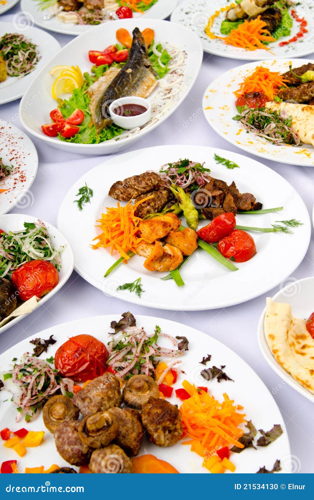 Party meals on table stock photo. Image of knife, cutlery - 21534130