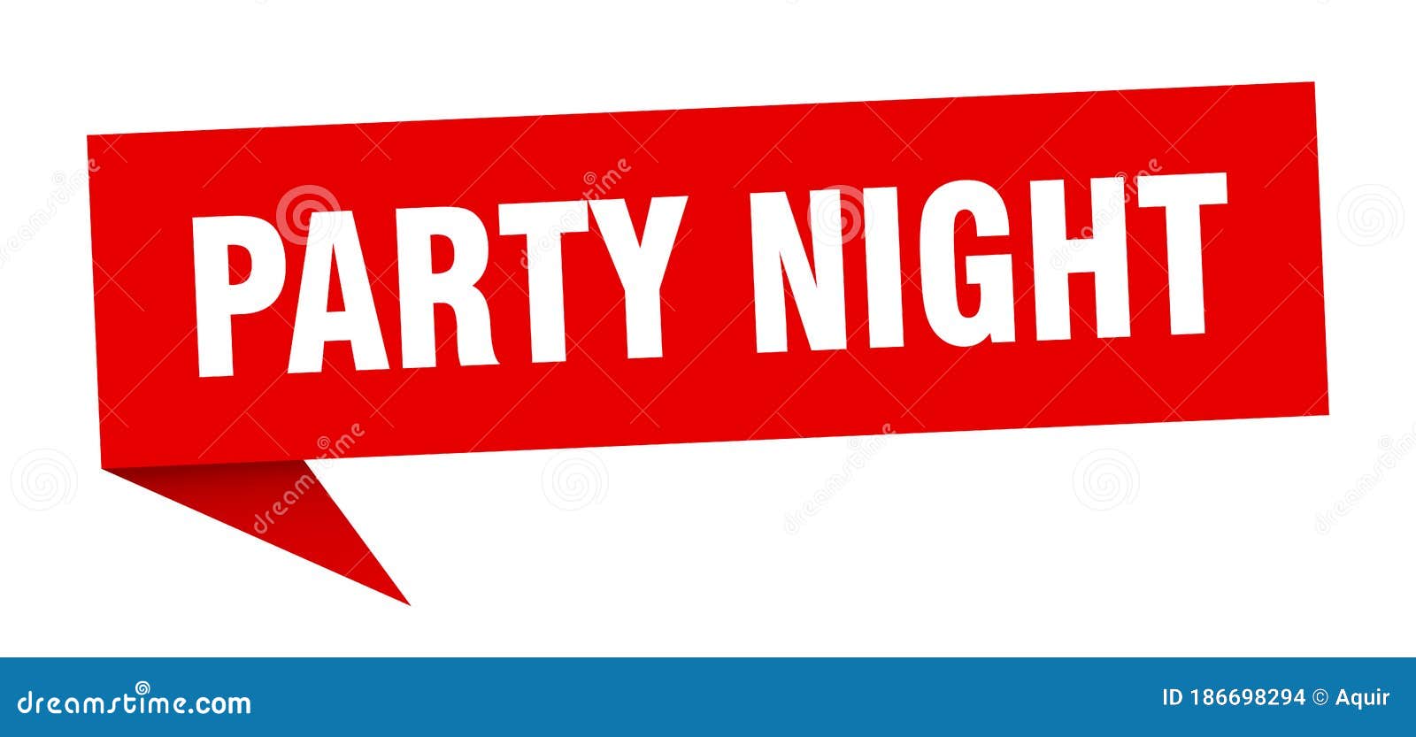 Party Night Banner. Party Night Speech Bubble Stock Vector ...