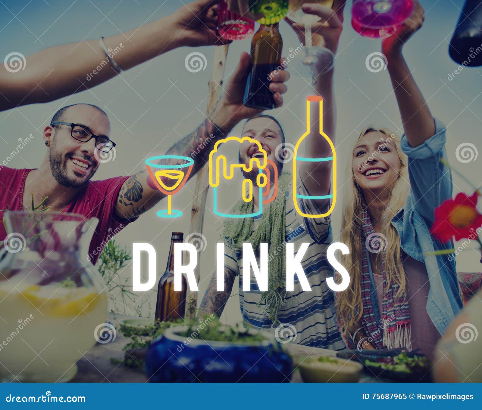 Party Night Life Fun Enjoy Concept Stock Image - Image of bottles ...