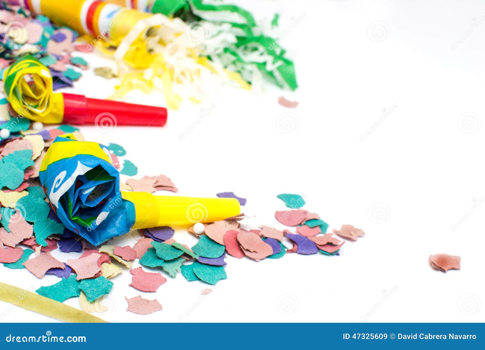 Party objects isolated stock image. Image of cornets - 47325609