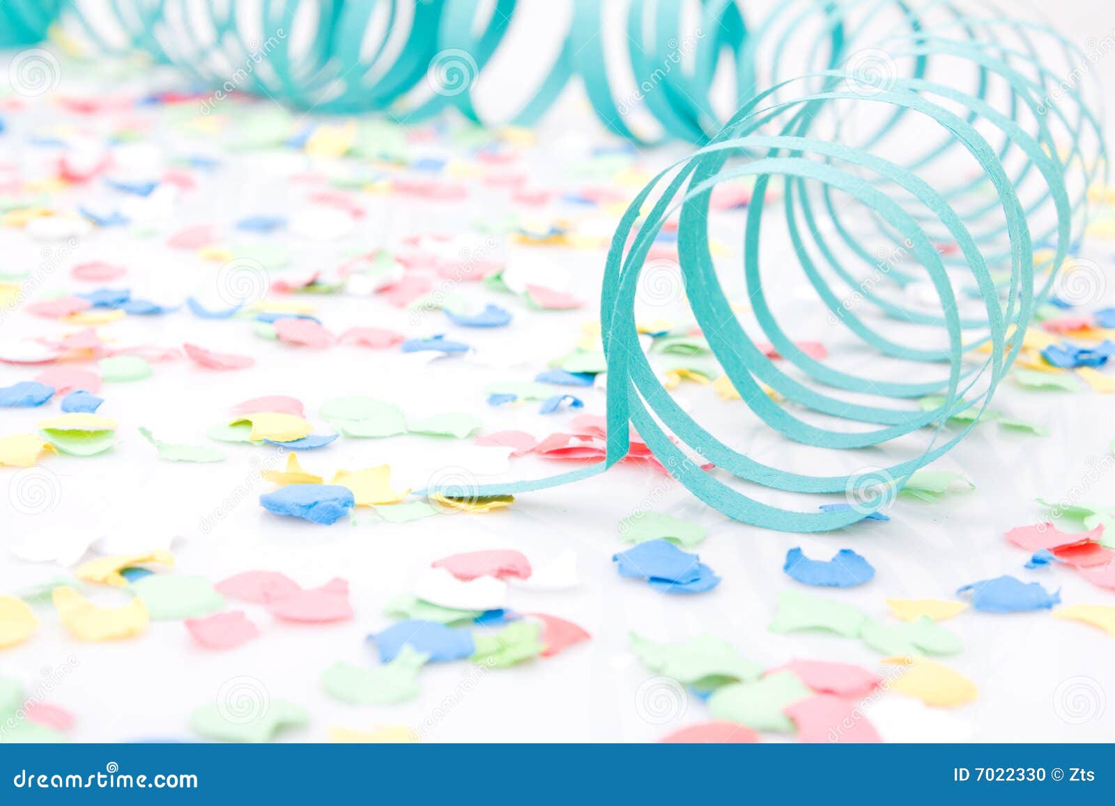 Party Paper Ribbons and Confetti Stock Photo - Image of streamer ...