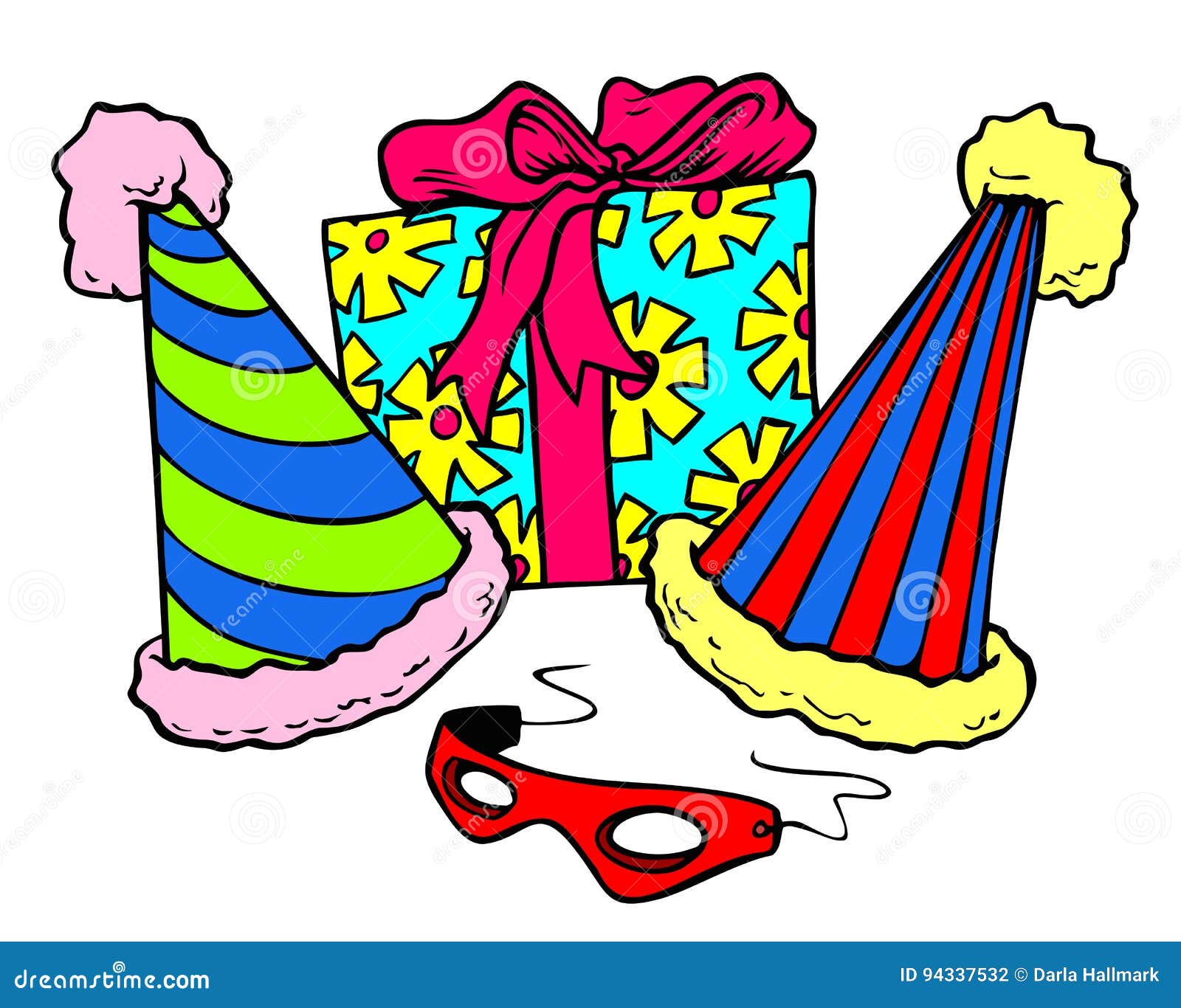 Party parts stock vector. Illustration of year, mask - 94337532