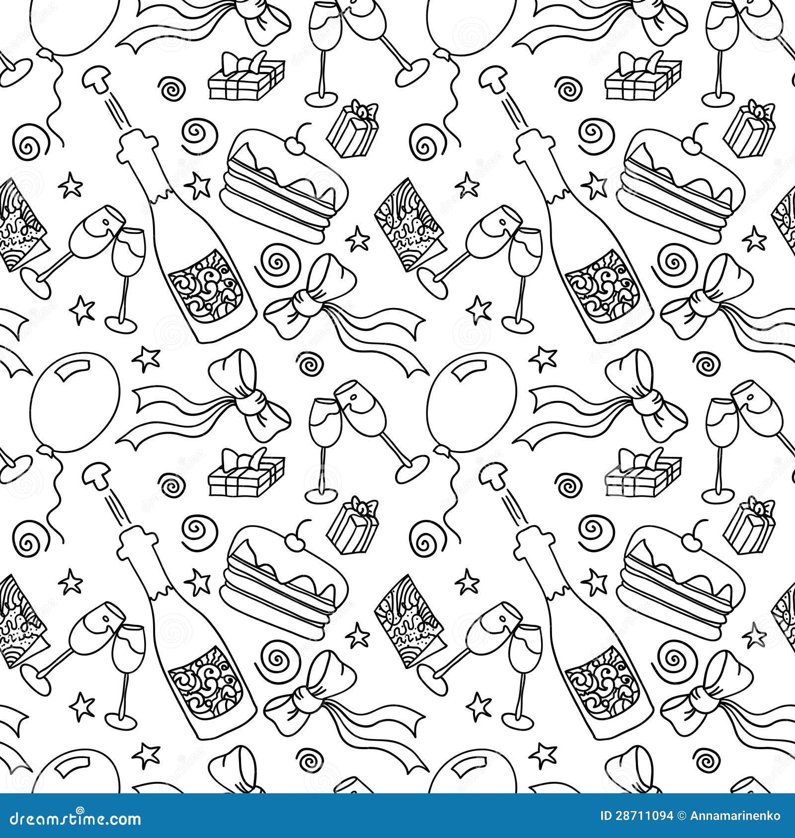 Party pattern stock illustration. Illustration of decoration - 28711094