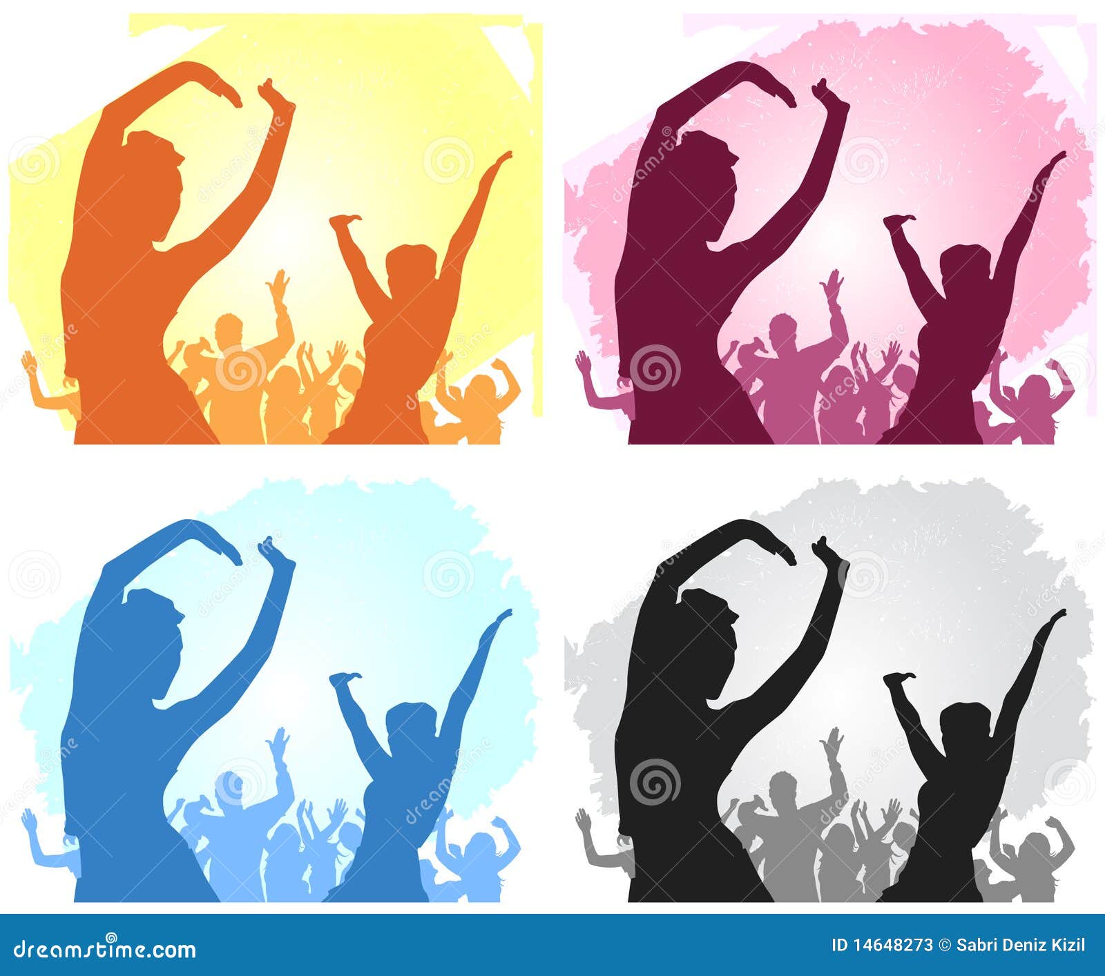 Party people stock vector. Illustration of excited, abstract - 14648273