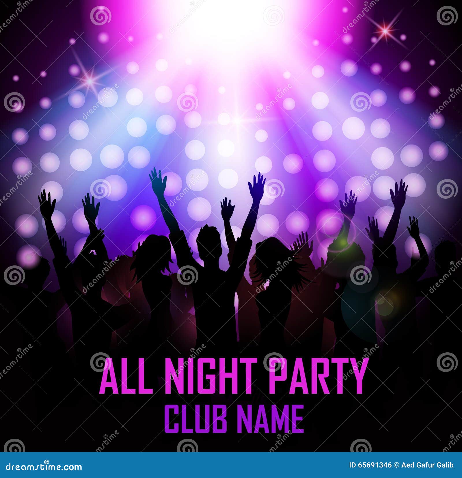 Party people in club stock vector. Illustration of celebration - 65691346