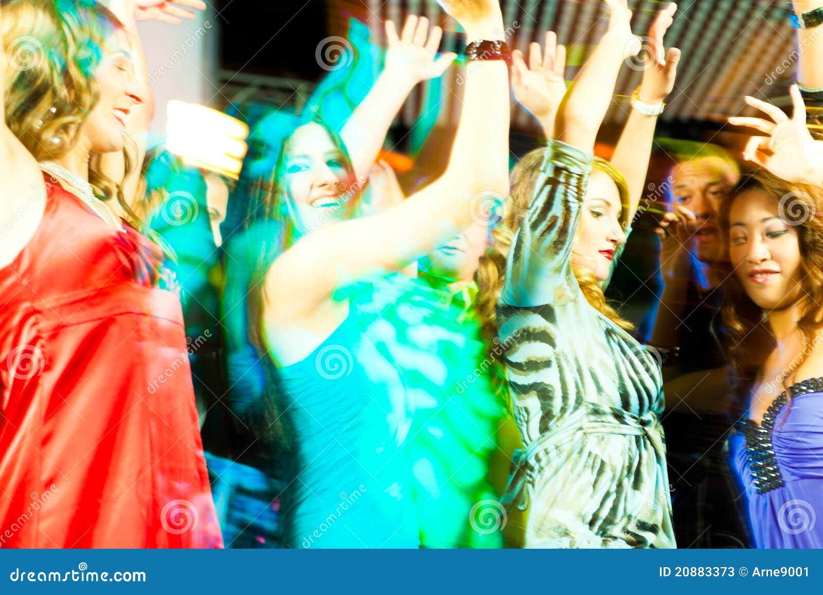 Party People Dancing In Disco Or Club Stock Photos - Image: 20883373