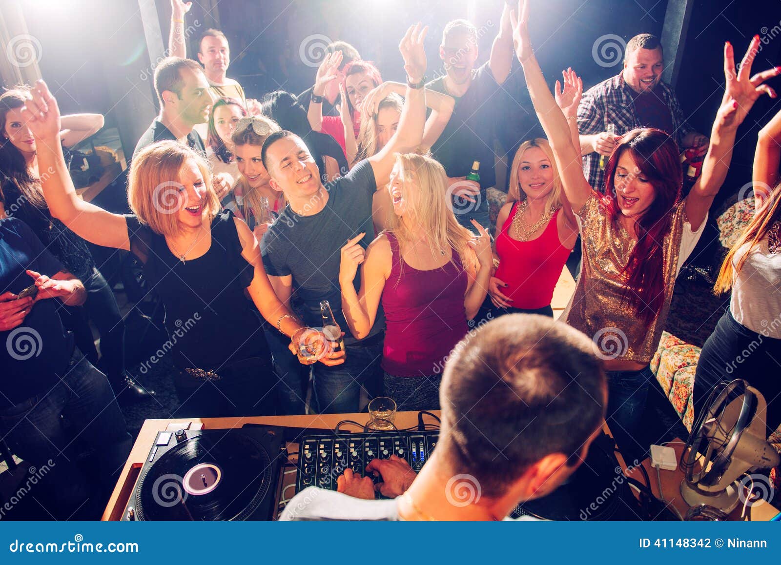Party people stock photo. Image of entertainment, excited - 41148342
