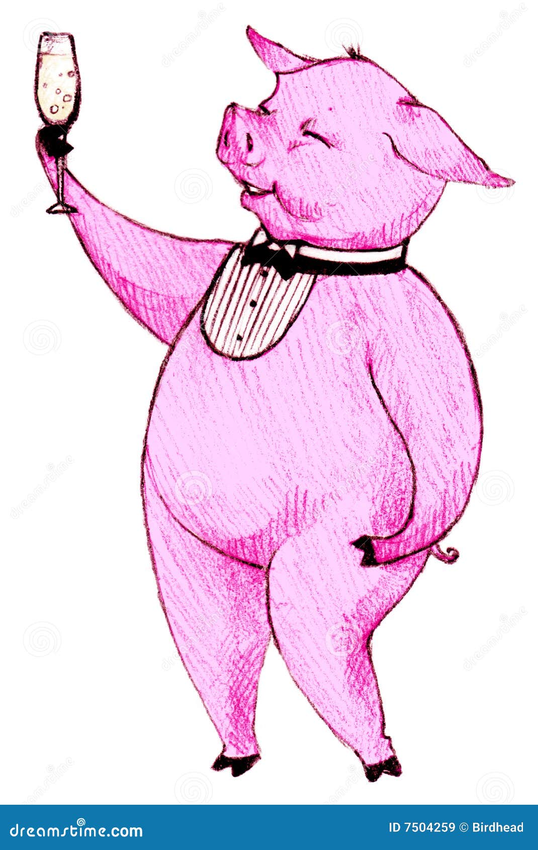 Party pig stock illustration. Illustration of success - 7504259