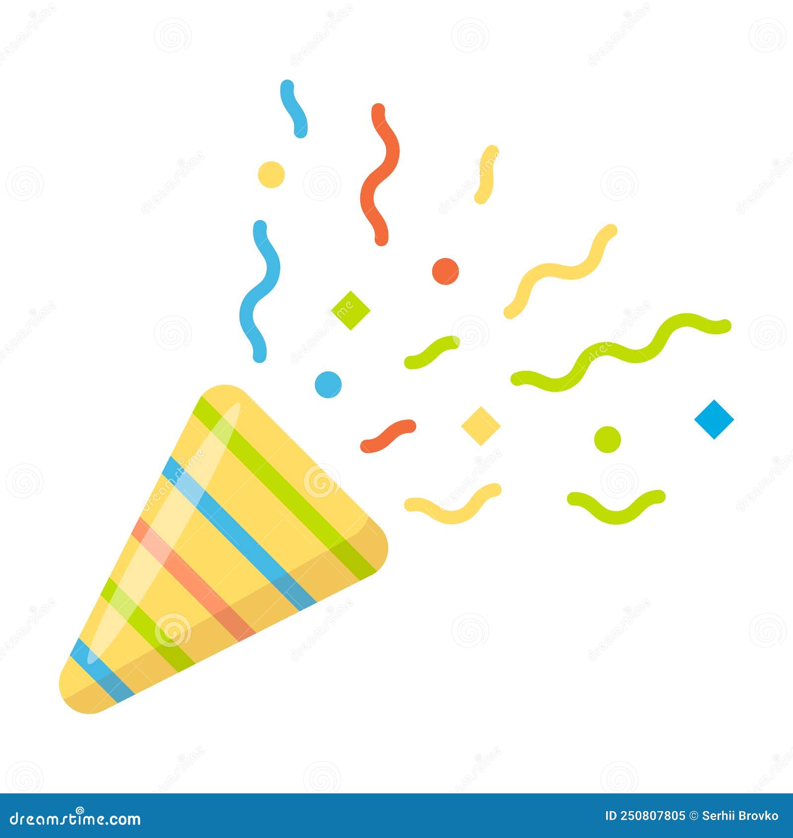 Party Popper Icon. Vector Illustration Stock Vector - Illustration of ...