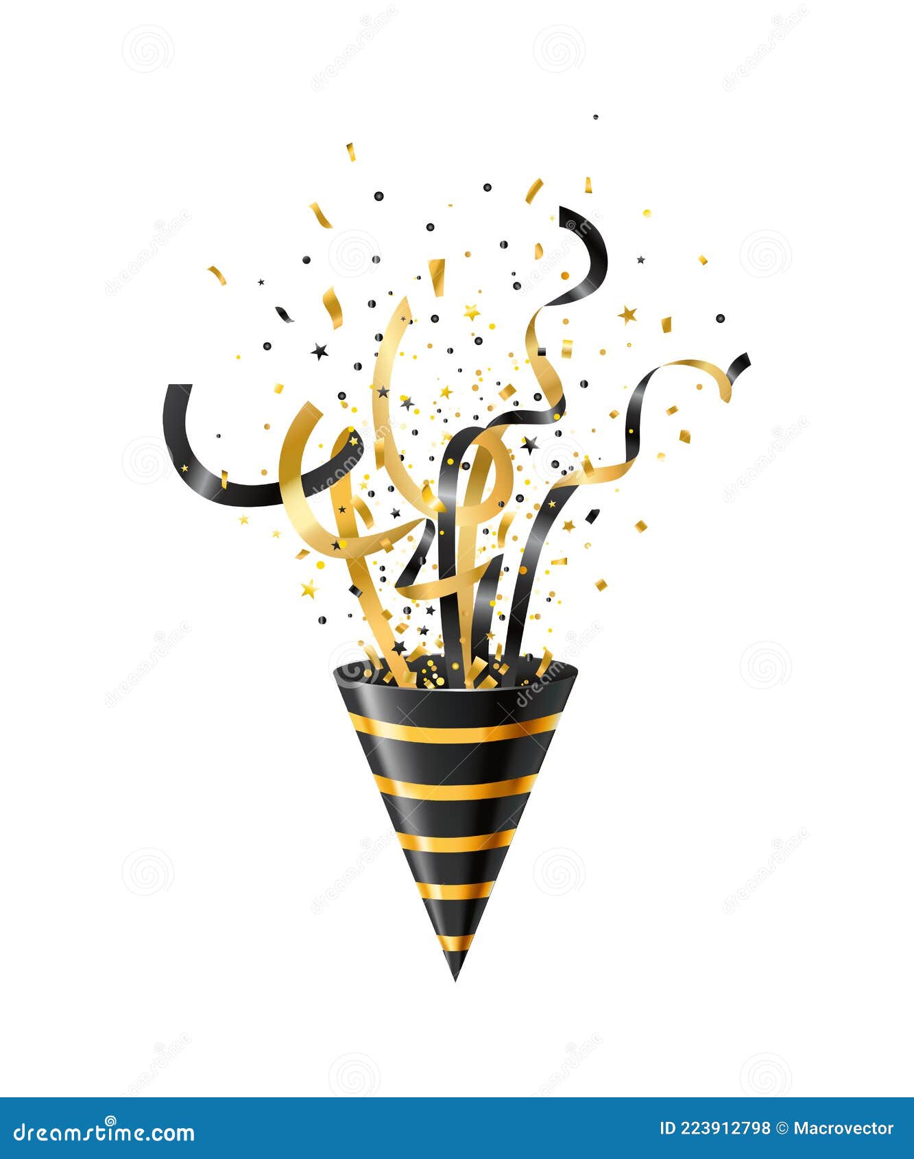 Party Popper Illustration stock vector. Illustration of exploding ...