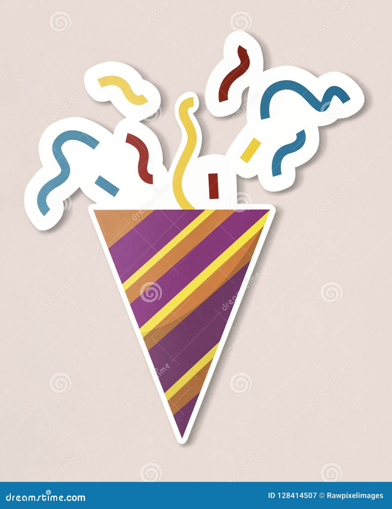 Party Popper Isolated Illustration Stock Illustration - Illustration of ...