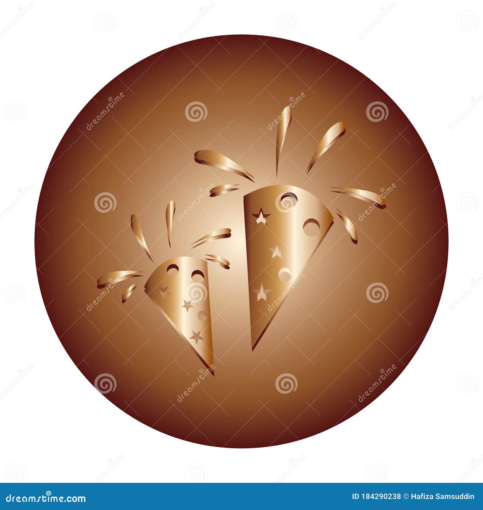 Party Poppers. Vector Illustration Decorative Background Design Stock ...