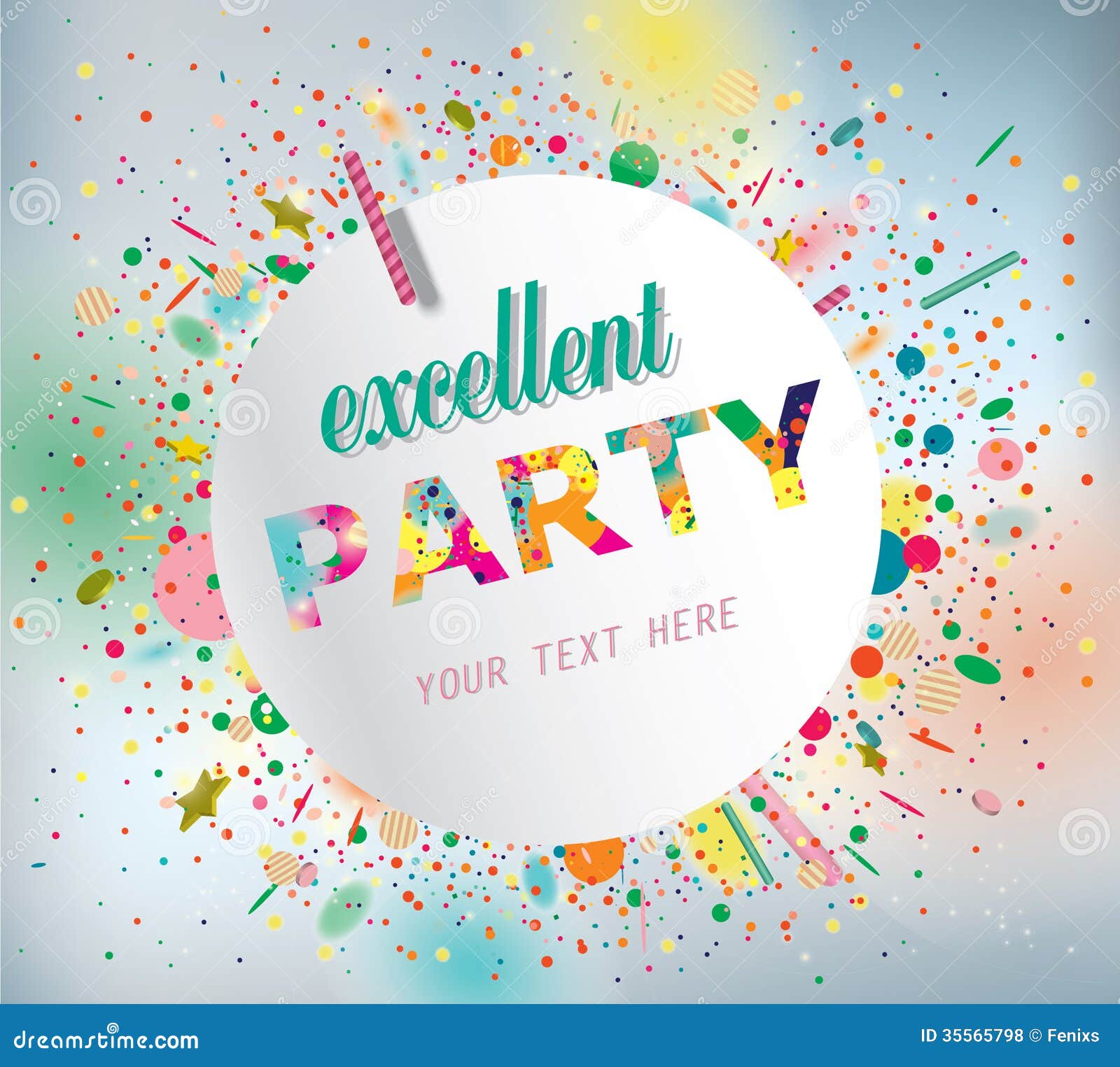 Party poster. stock vector. Illustration of congratulation - 35565798