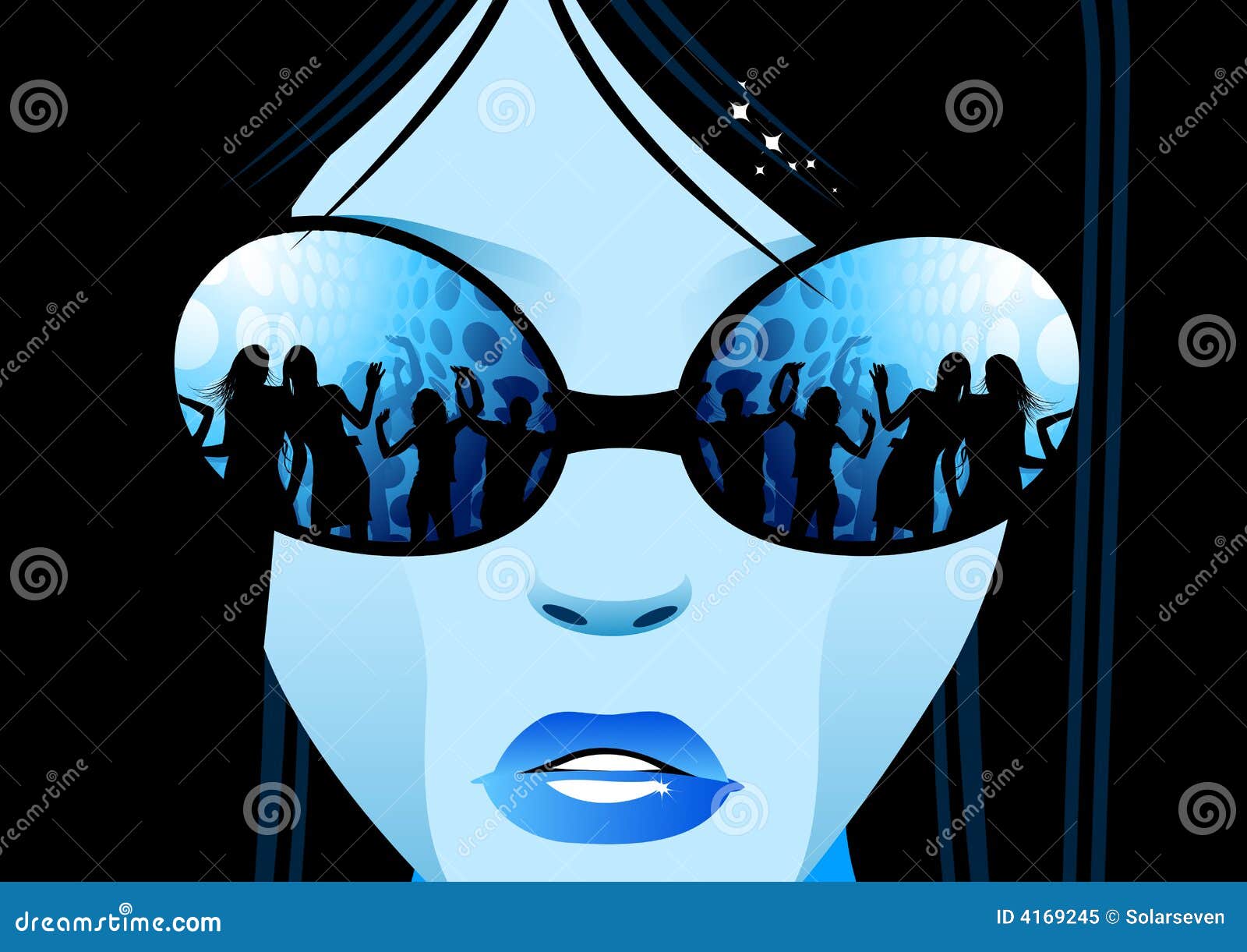 Party in Reflection stock illustration. Illustration of club - 4169245