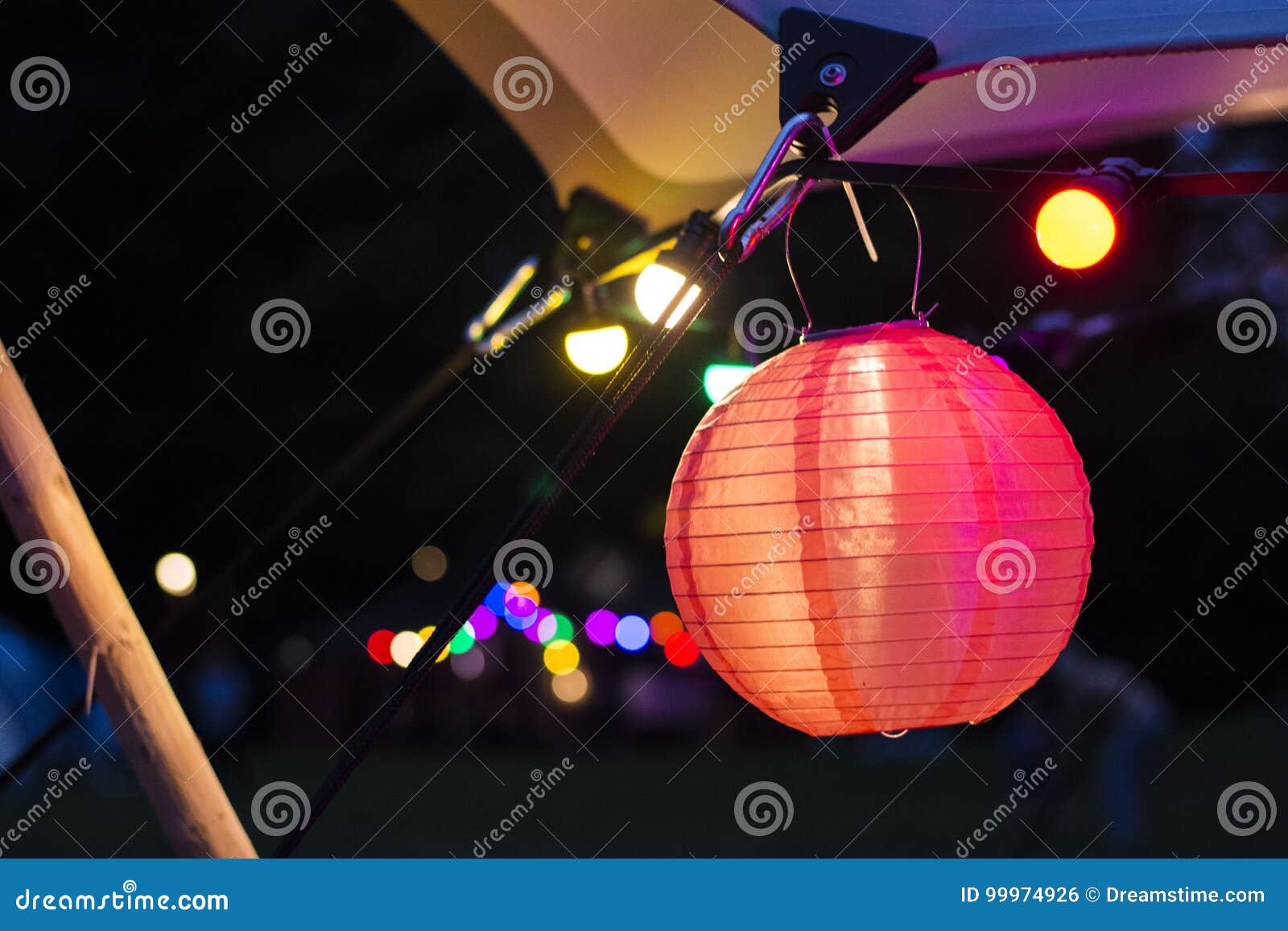 Lights at night stock photo. Image of park, bright, party - 99974926
