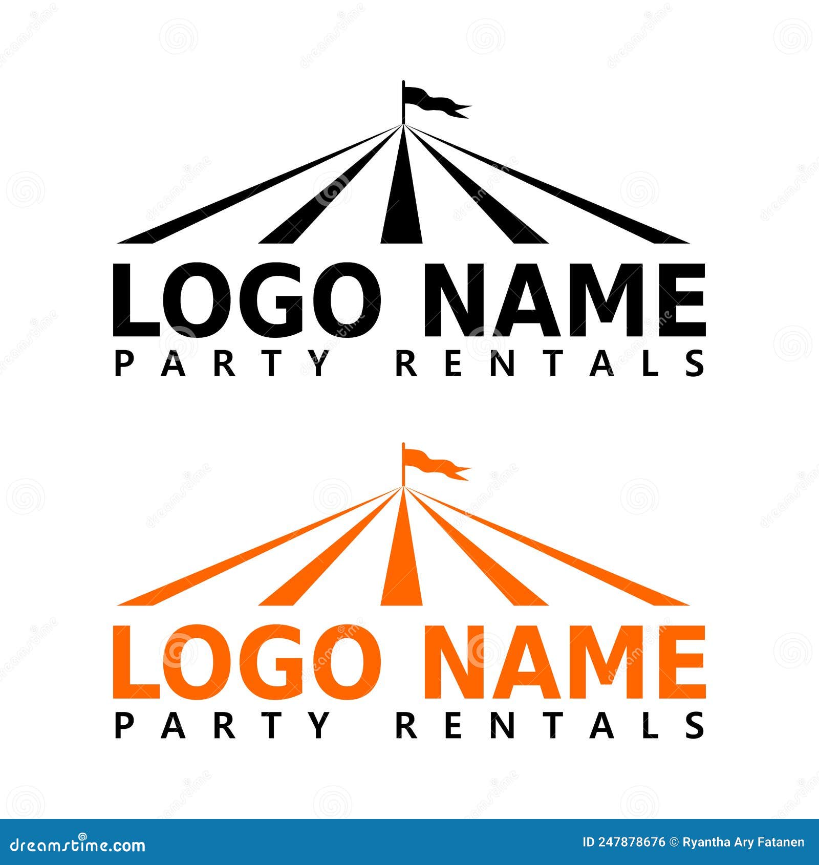 Party Rental Tent Event Logo Concept Stock Vector - Illustration of ...